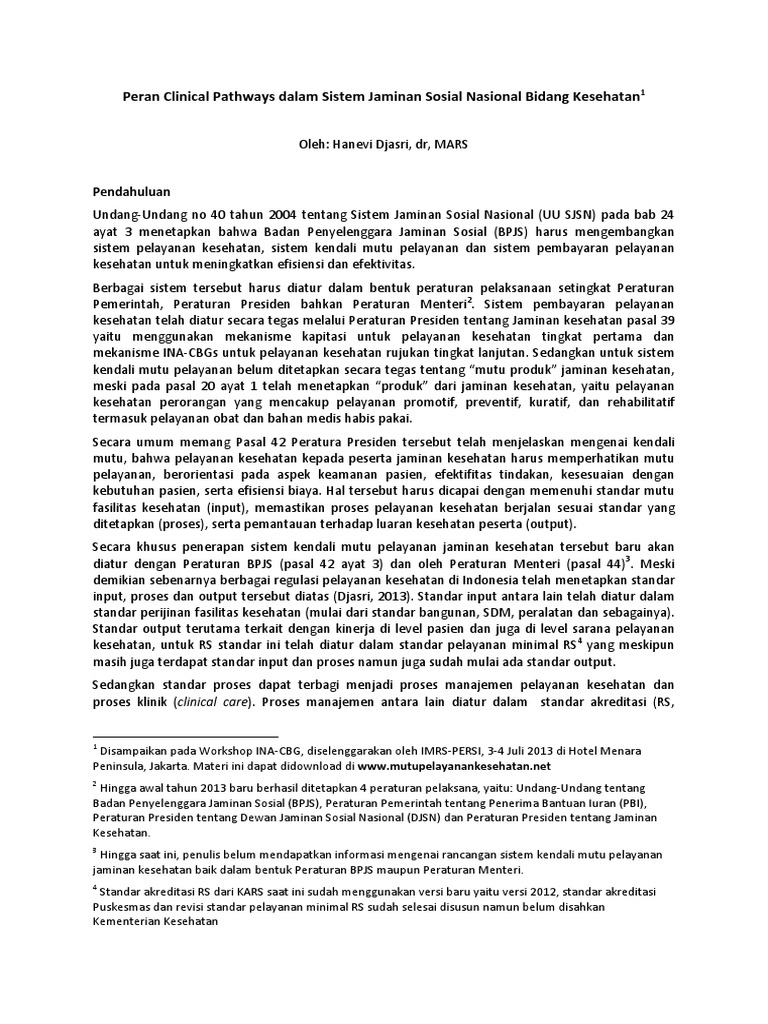 4.peran Clinical Pathway | PDF