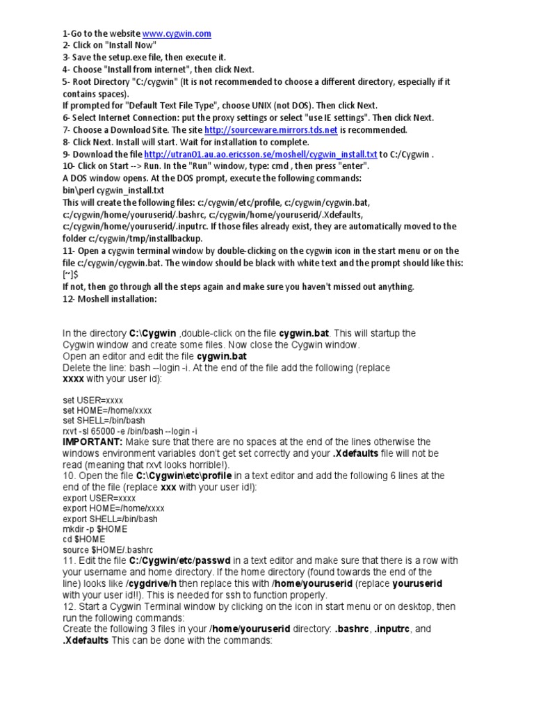 Moshell Installation Guide | PDF | Command Line Interface | Operating ...