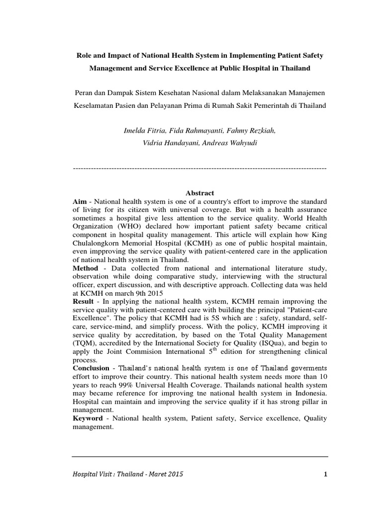 Docshare - Tips - Thailand National Health System PDF | PDF