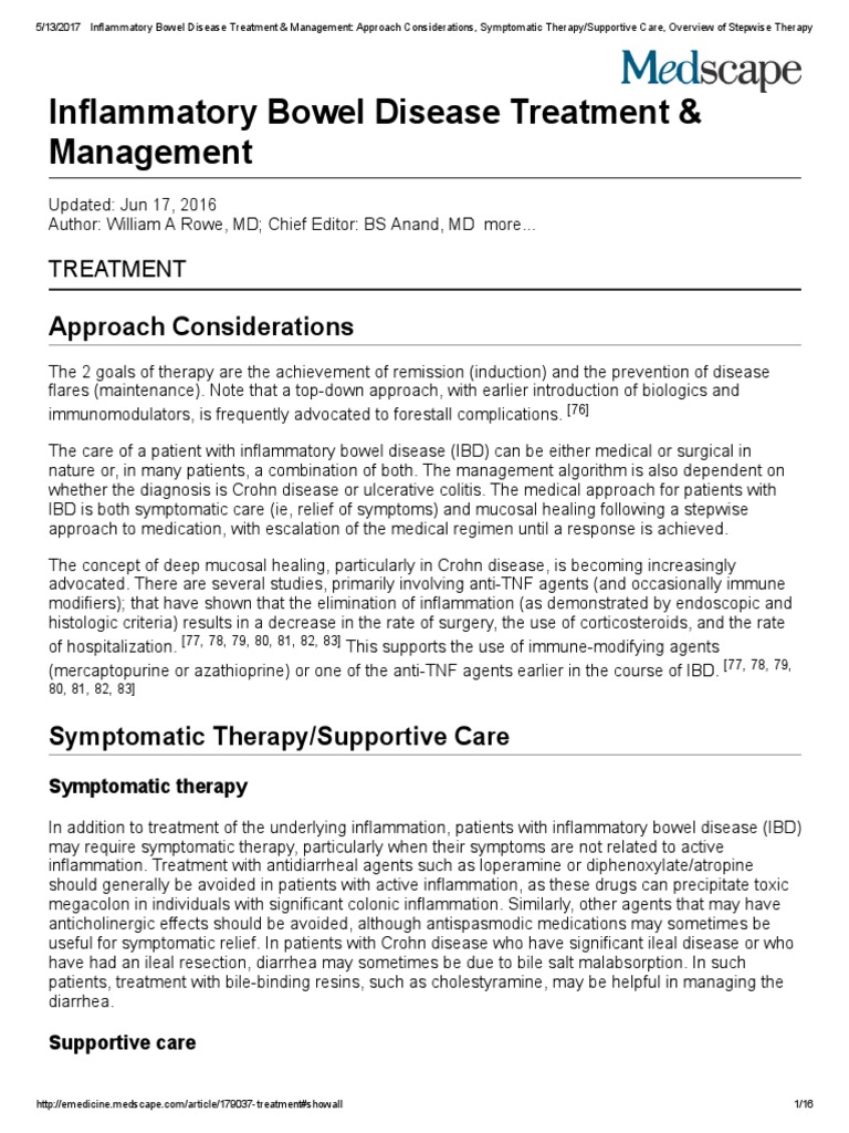 A Comprehensive Overview of the Stepwise Approach to Inflammatory Bowel ...