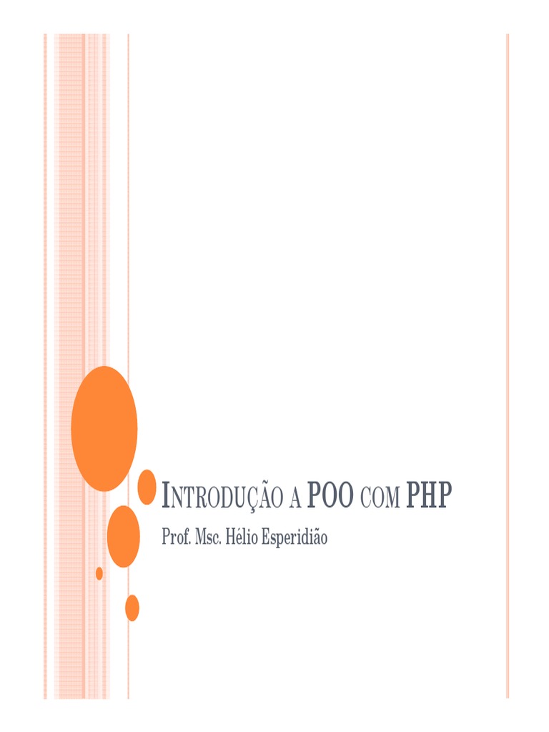 Introducao Poo Php Pdf Classe Programação De Computadores Php 