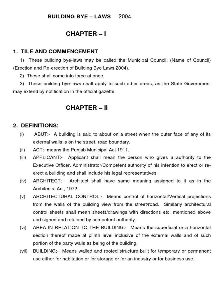 GOVERNMENT OF PUNJAB Building by Law PDF | PDF | Basement | Elevator