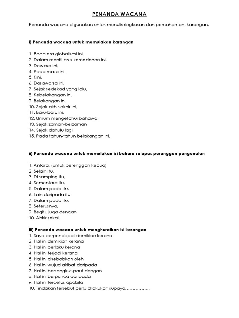 Penanda Wacana | PDF