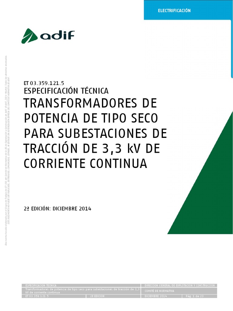 Traffo de Traccion | Descargar gratis PDF | Transformador | Energia ...