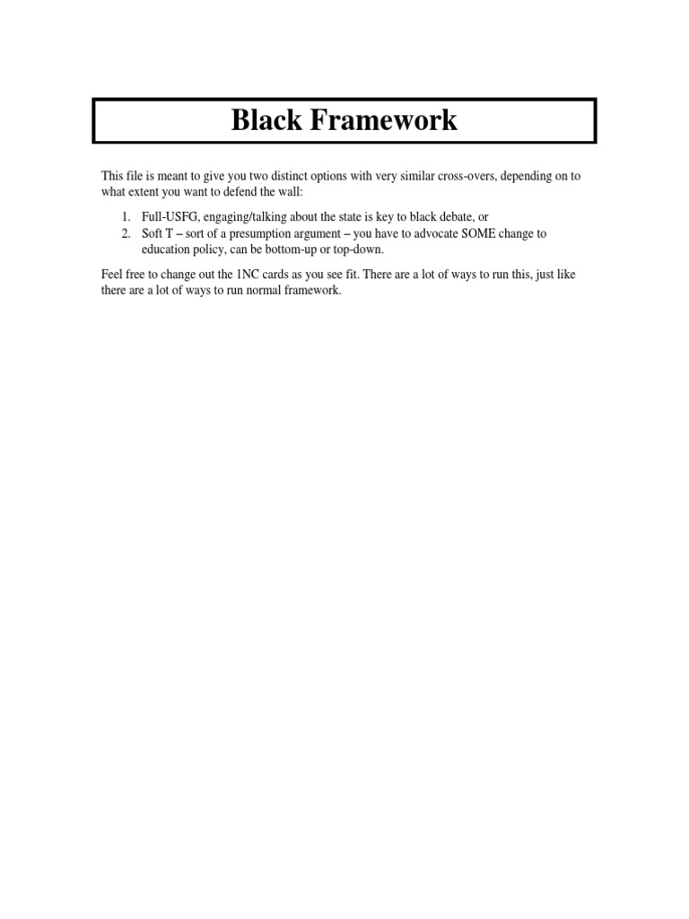 Black Framework Rks 2017 Pdf Liberalism John Rawls