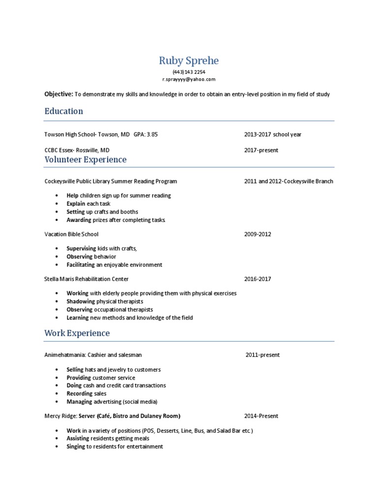 Ruby Resume Website Version | PDF | Further Education | Schools