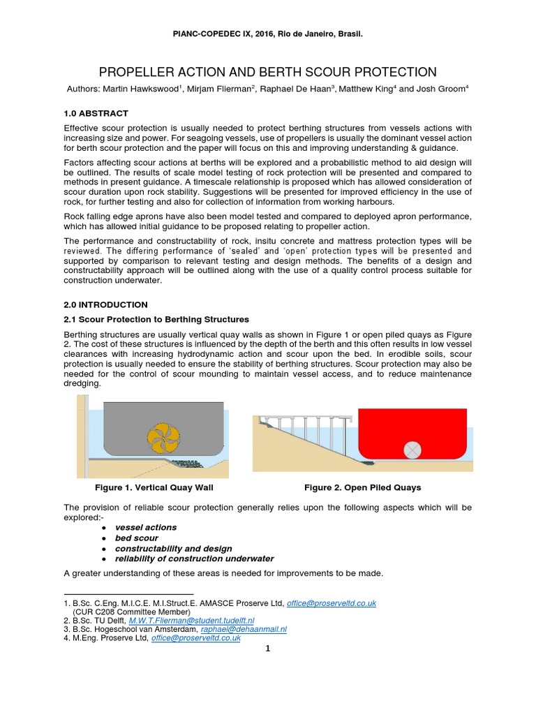 Propeller Action and Scour Protection Guide | PDF | Propeller ...