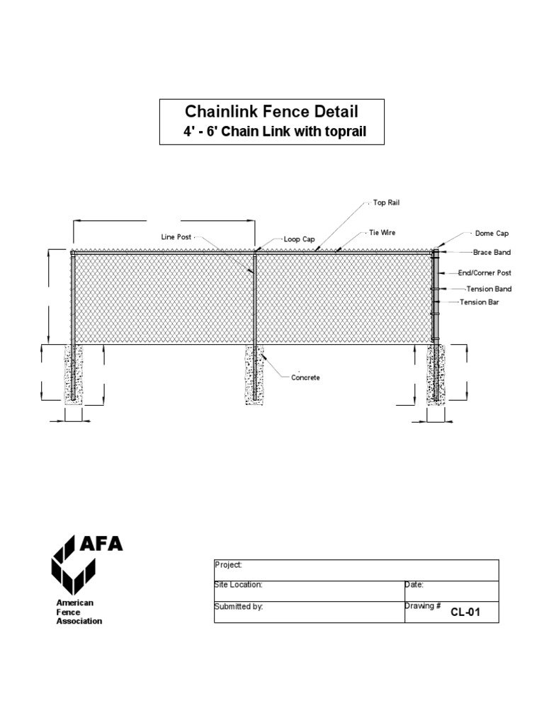 1 4-6 FT Chain Link Fence - Toprail | PDF