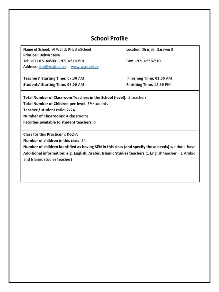 School Profile | PDF