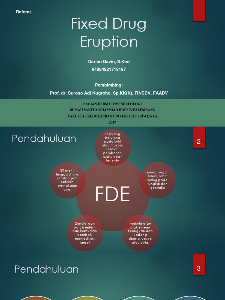 Pemahaman Fixed Drug Eruption (FDE) | PDF