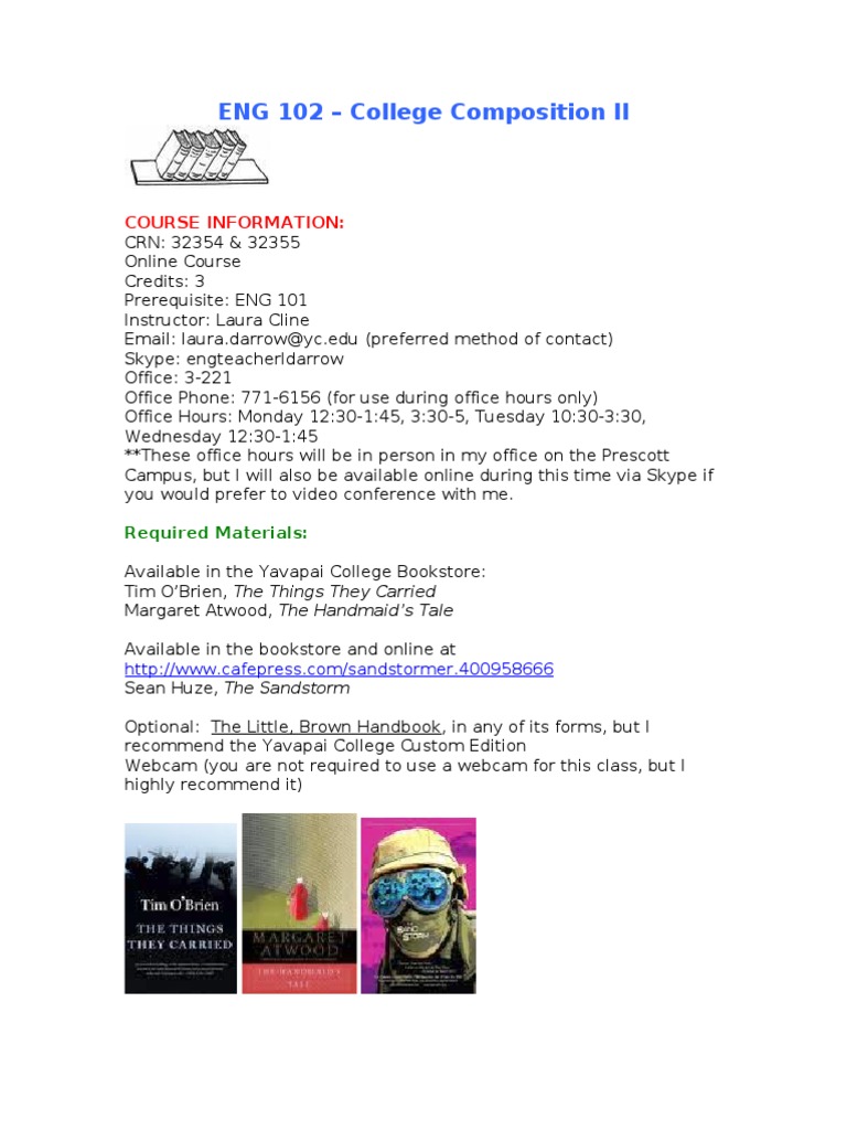 ENG 102 - College Composition II: Course Information | PDF | Plagiarism ...