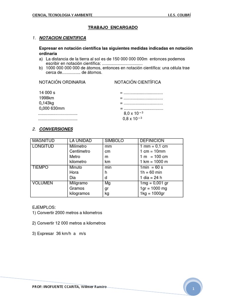 Problemas Propuestos Notacion Cientifica Pdf Masa Observación