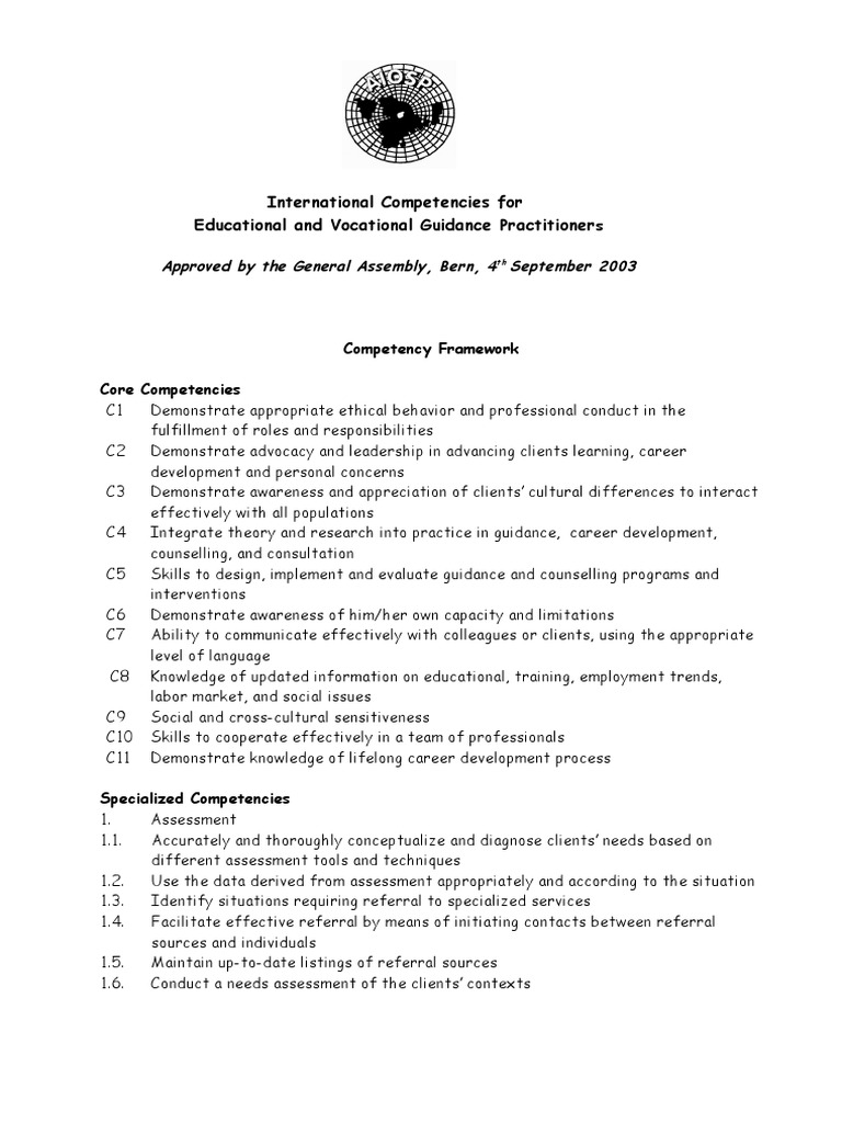 Competencies English Druckversion2 | PDF | Needs Assessment ...
