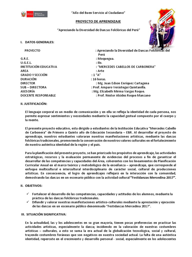 Proyecto de Danza | PDF | Bailes | Folklore