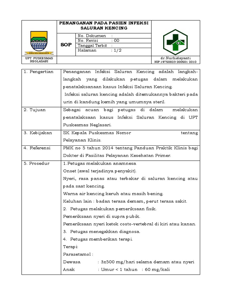 Sop Penanganan Pada Pasien Isk | PDF | Kesehatan Holistik
