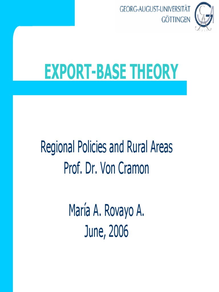 Export-Base Theory PDF | PDF | Neoclassical Economics | Economic Growth