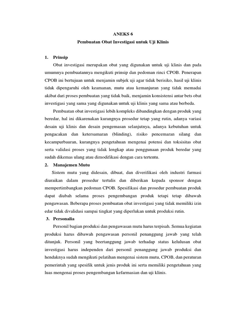 Review CPOB Aneks 6 Dan Aneks 10 | PDF