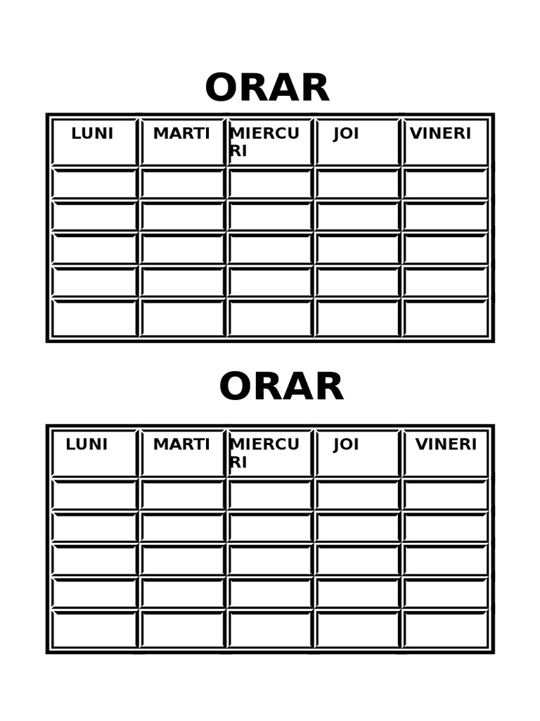 ORAR GOL - Odt | PDF