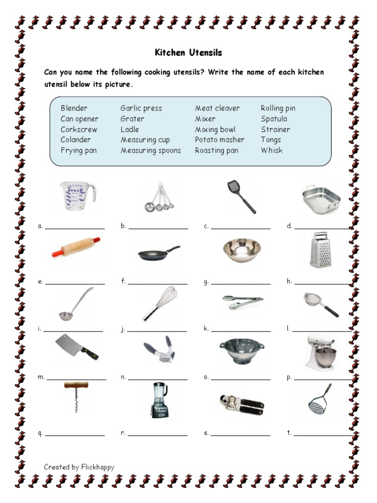 Kitchen Utensils | PDF