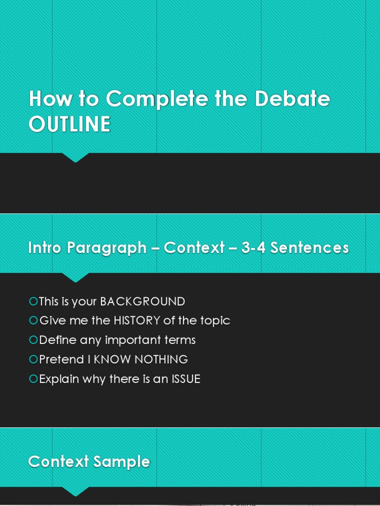 Debate Essay Outline Guide | PDF | Career & Growth | Finance & Money ...