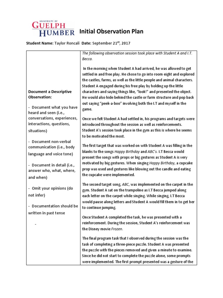Maml Observation Template | PDF | Motivation | Motivational