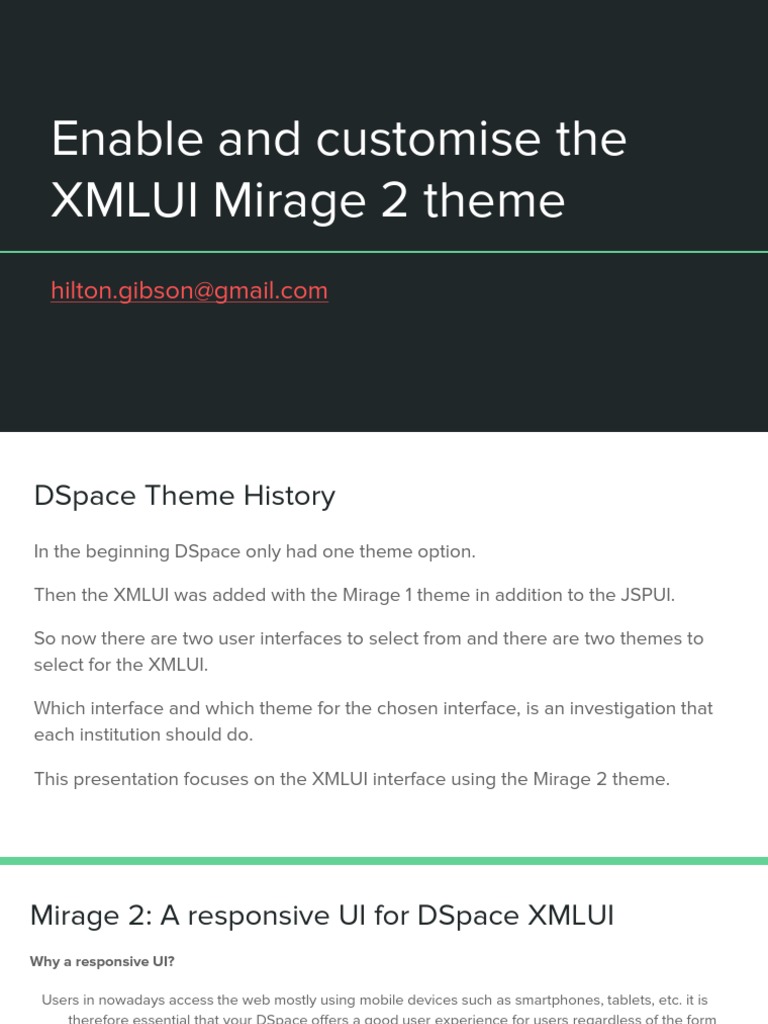 Adding Xmlui Mirage 2 Theme PDF | PDF | Web Page | Websites