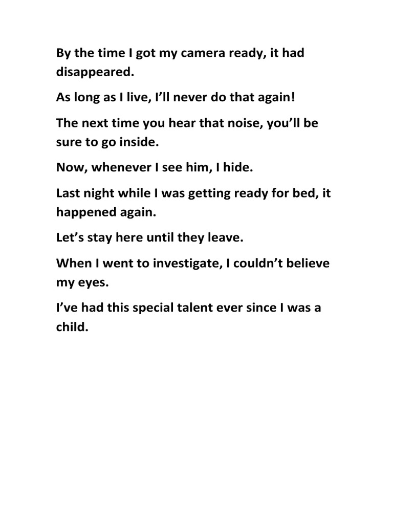 Adverbial Time Clause Dialogue | PDF