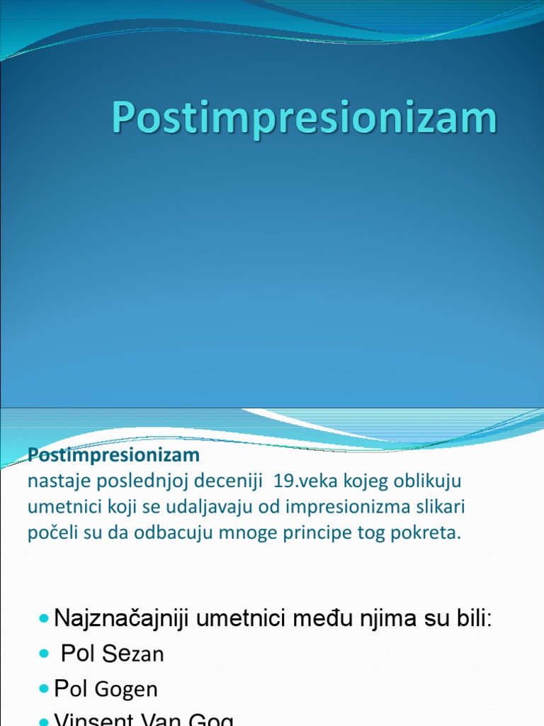 Postimpresionizam | PDF