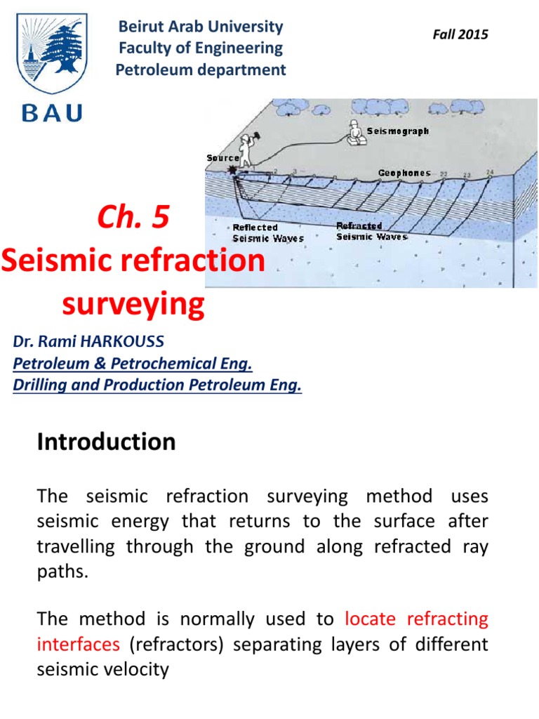 Seismic Refraction Pdf Pdf Refraction Seismology