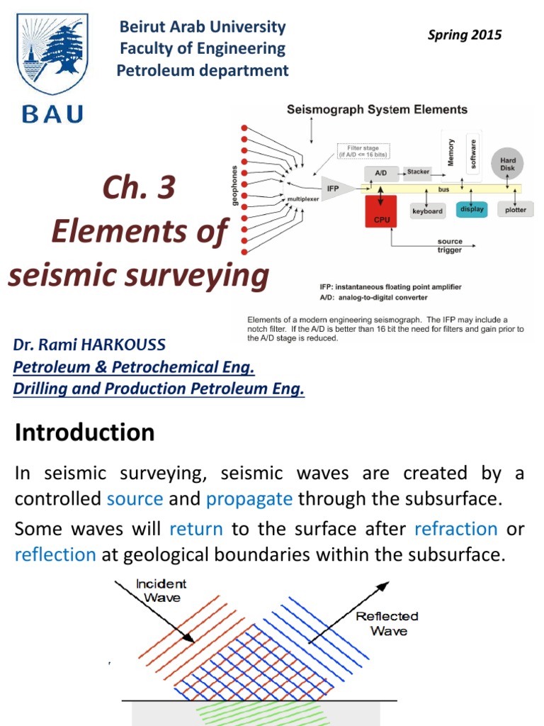 3. Elements of seismic surveying.pdf | Reflection Seismology | Seismology