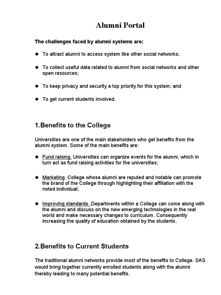 Alumni System Overview | PDF | Mentorship | Social Media