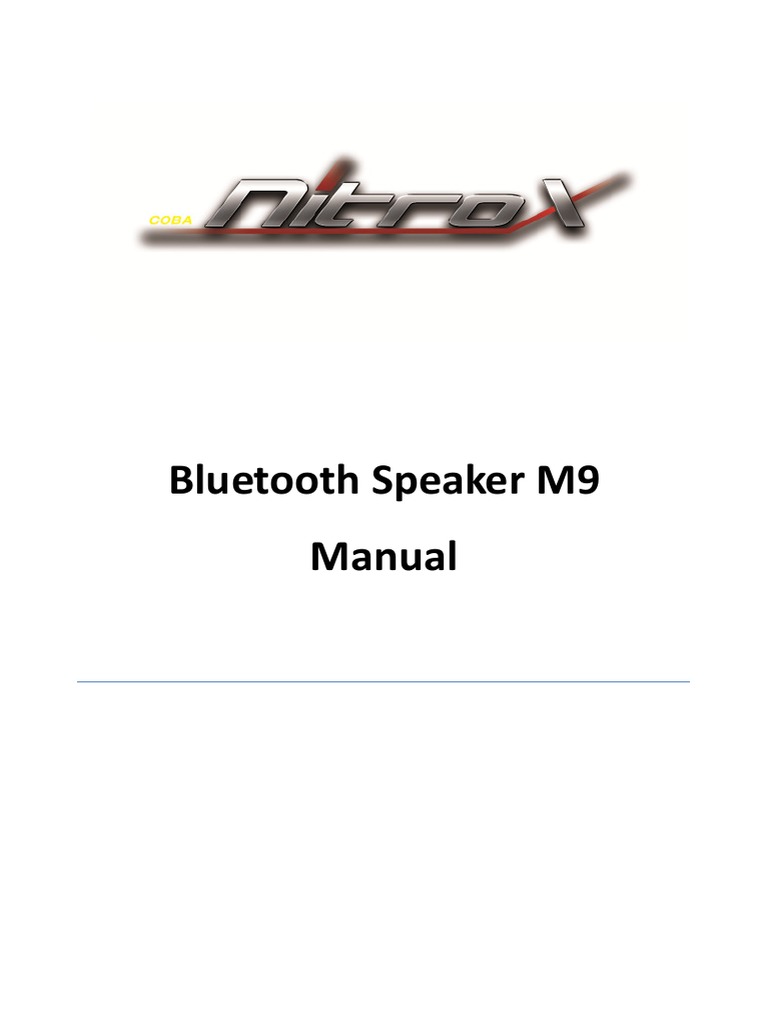 Manual Nitrox m9 English | PDF | Bluetooth | Usb