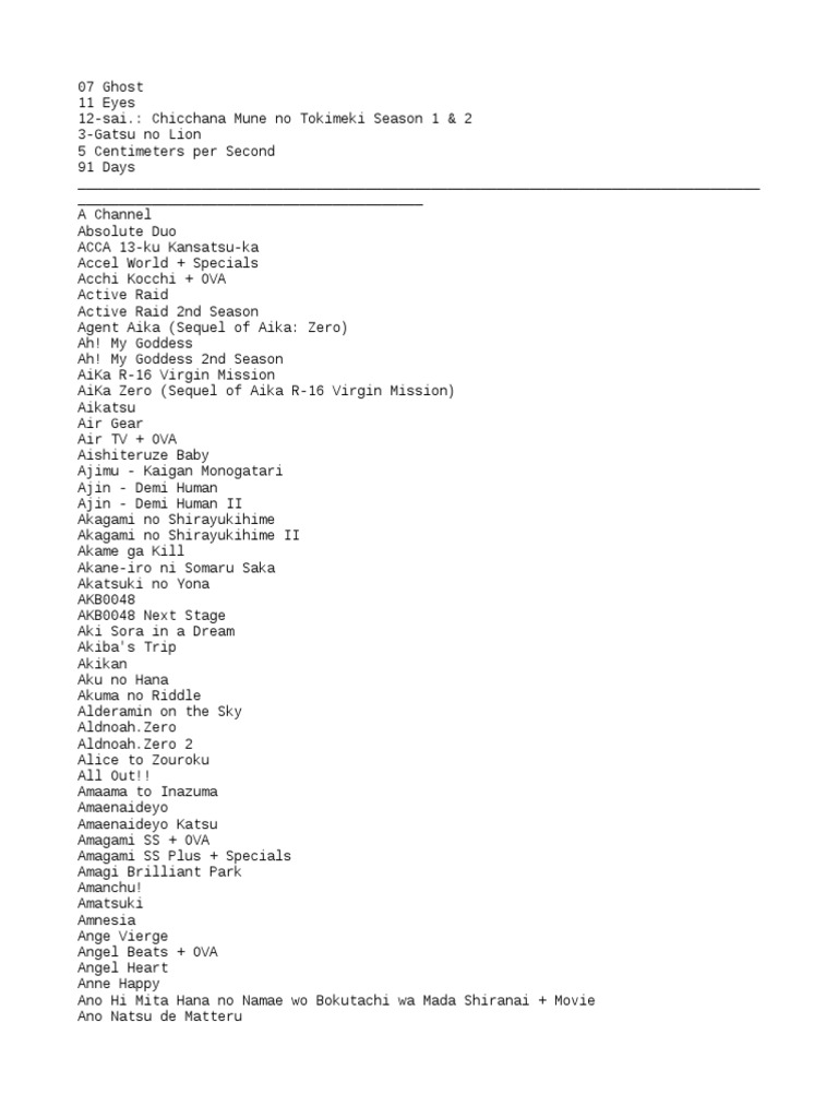 Complete Anime | PDF