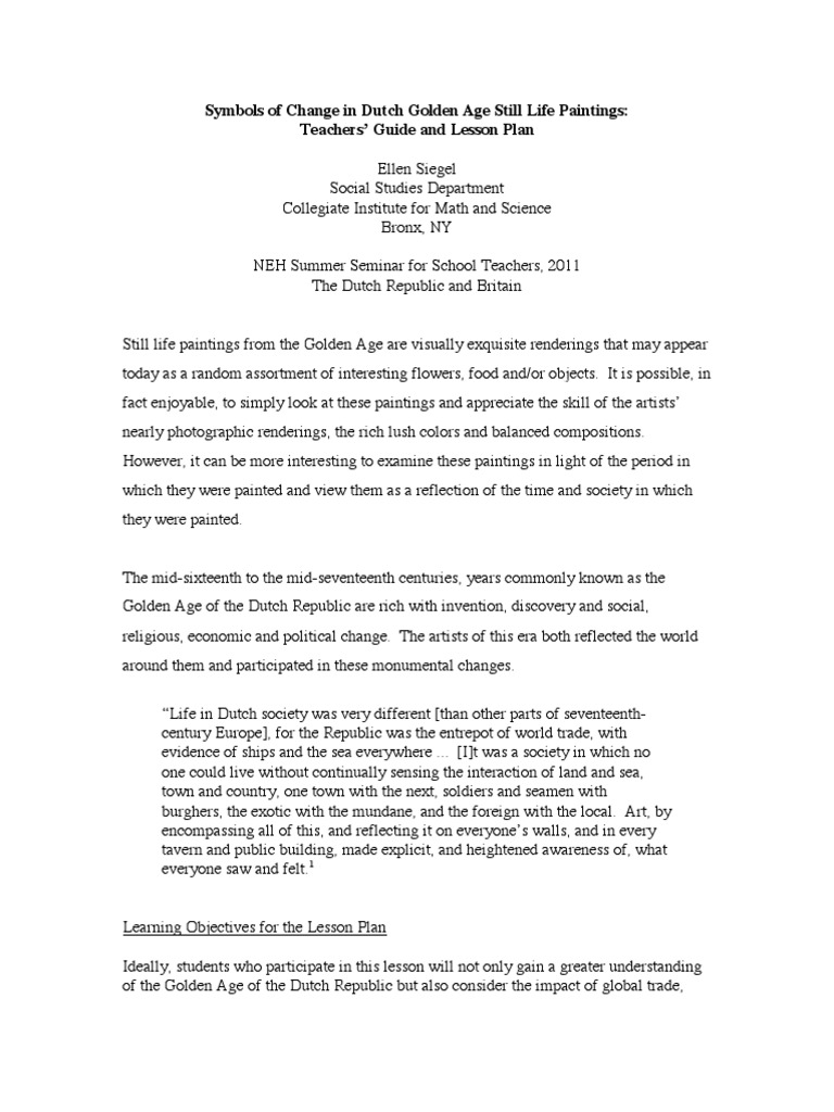 Dutch Iconography | PDF | Still Life | Visual Arts