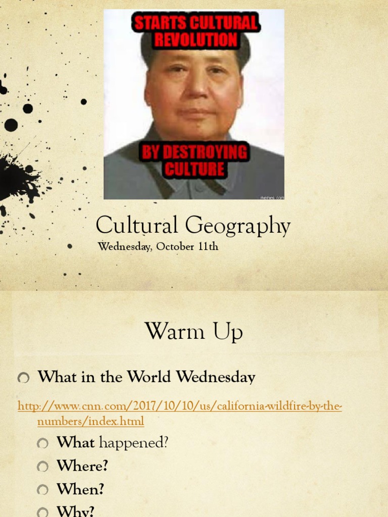 Cultural Geography & Demography Insights | PDF