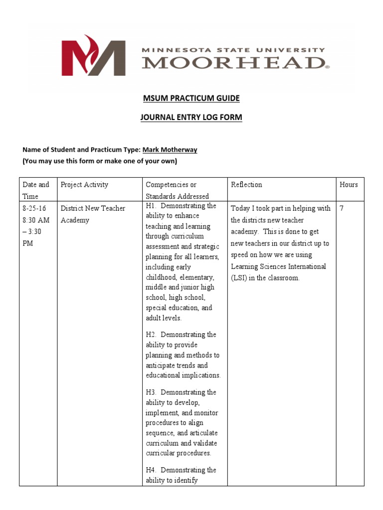 Msum Practicum Guide | PDF | Educational Assessment | Curriculum