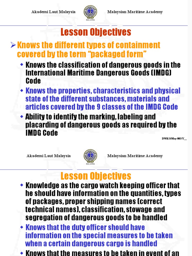 Lesson Objectives: Knows The Different Types of Containment Covered by ...