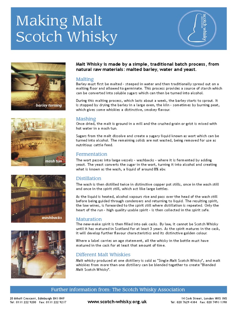 The Malt Whisky Making Process: From Malting to Maturation | PDF ...