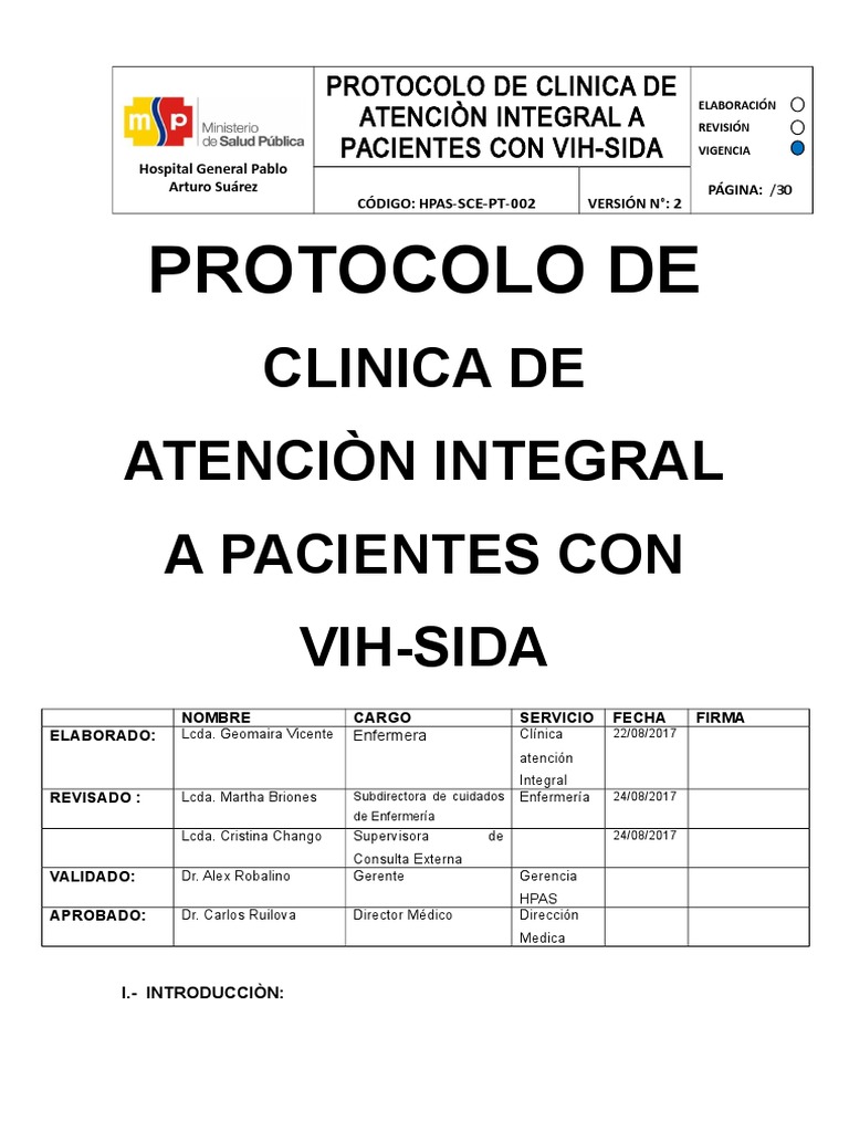 Protocolo de Clinica Vih 2 | PDF | VIH / SIDA | VIH