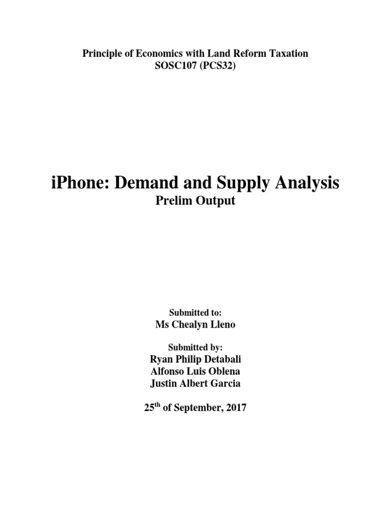 Iphone Demand and Supply Analysis | PDF | I Phone | Apple Inc.