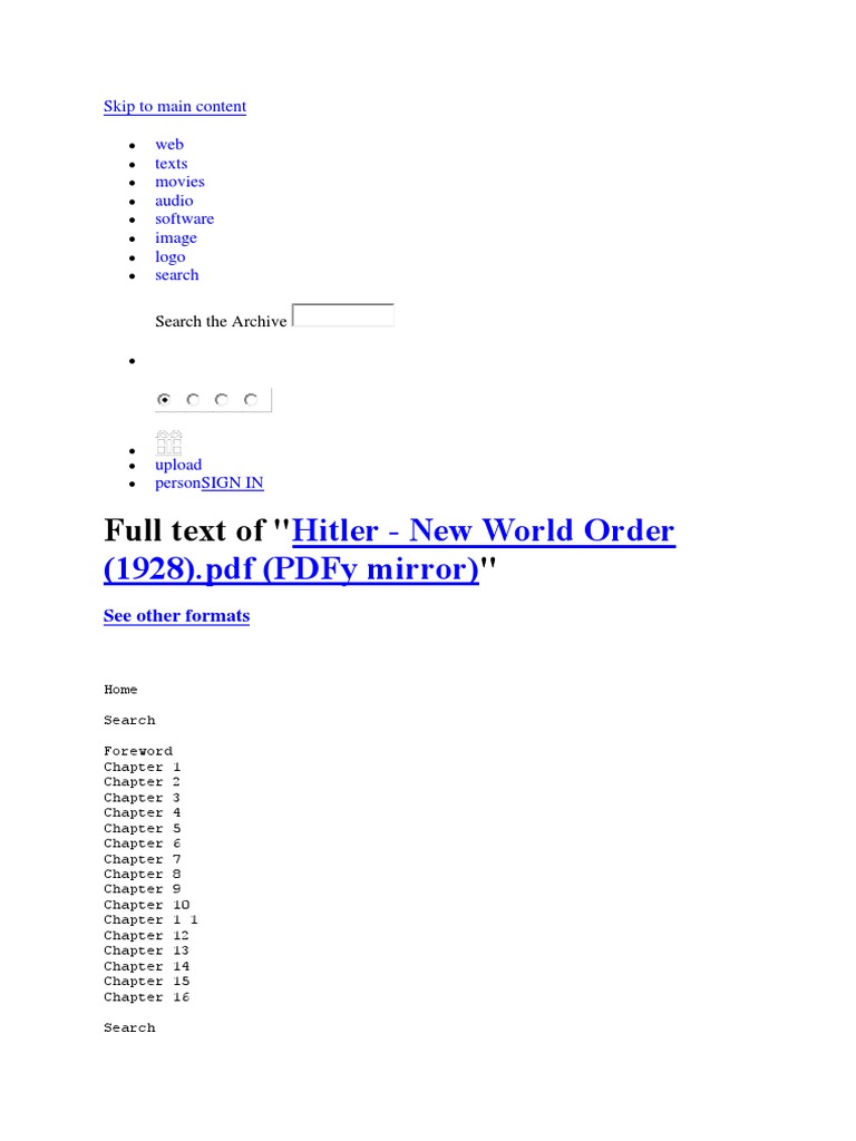 Hitler's Vision of a New World Order | PDF | Nazism | Soil