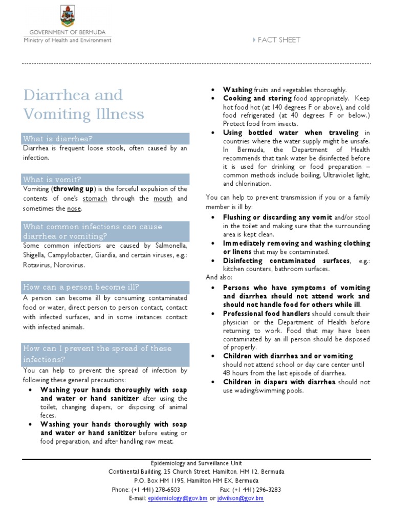 Diarrhea and Vomiting Illness 2015 | PDF | Diarrhea | Disinfectant