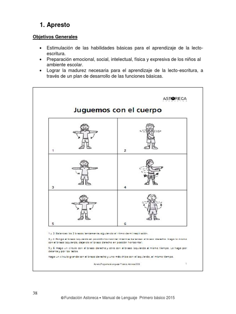 Apresto Escolar para Lecto-Escritura | PDF | Percepción | Escritura