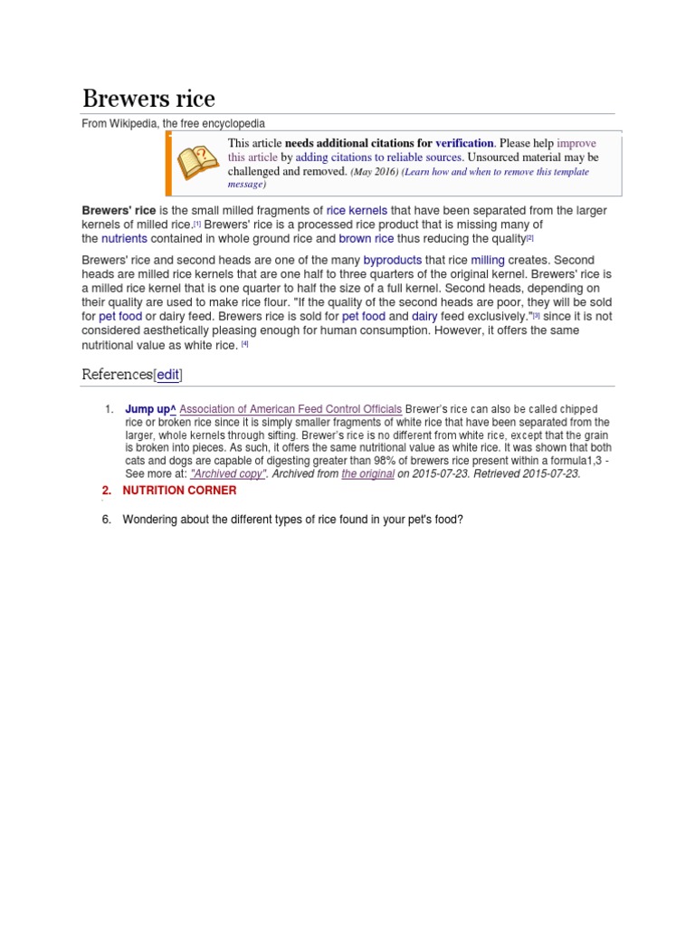 Brewers Rice | PDF | Dietary Fiber | Diet & Nutrition