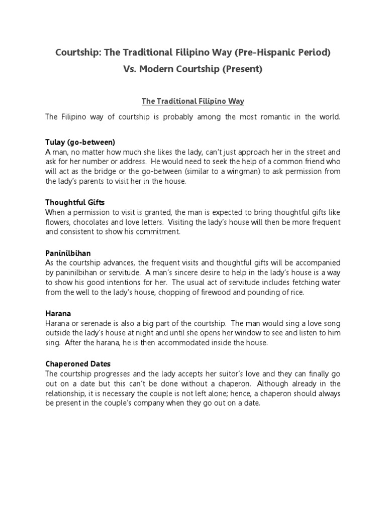 Traditional Courtship Vs. Modern Courtship | Courtship | Interpersonal ...