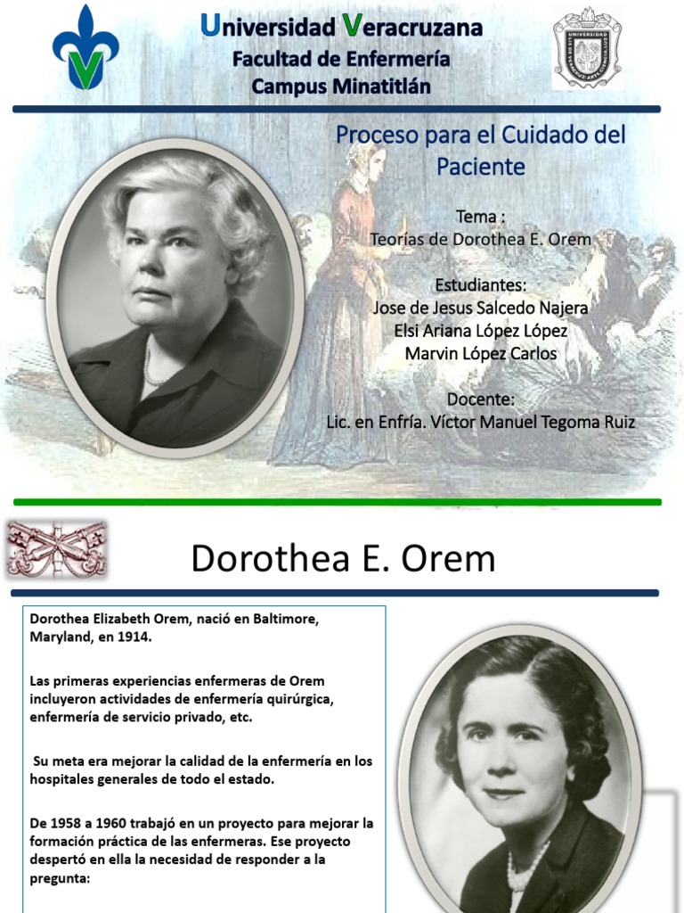 Teorías de Autocuidado de Orem | PDF | Enfermería | Cognición