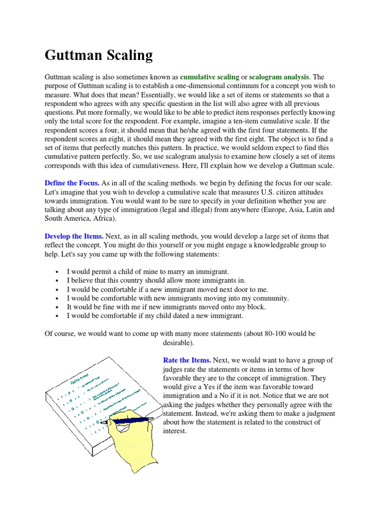Guttman Scaling | Download Free PDF | Data Analysis | Immigration