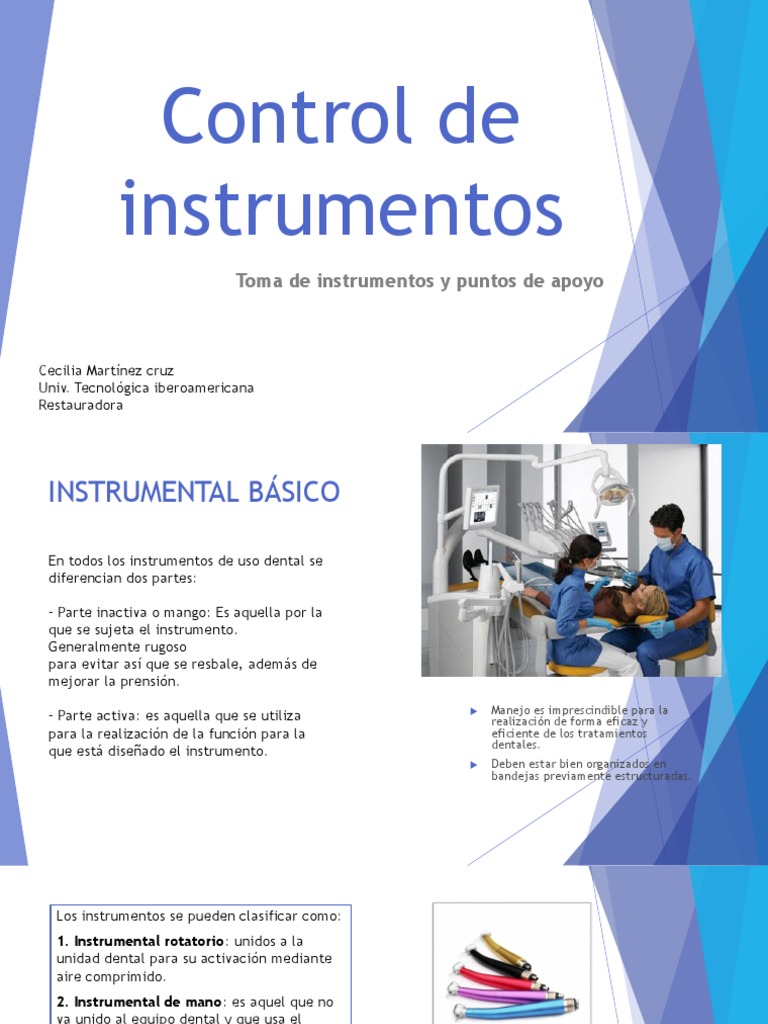 Manejo y Toma de Instrumentos Dentales | PDF | Mano | Odontología