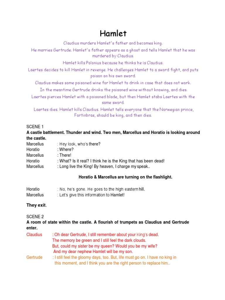 Hamlet: Revenge and Tragedy Unfold | PDF | Hamlet | Plays Based On ...