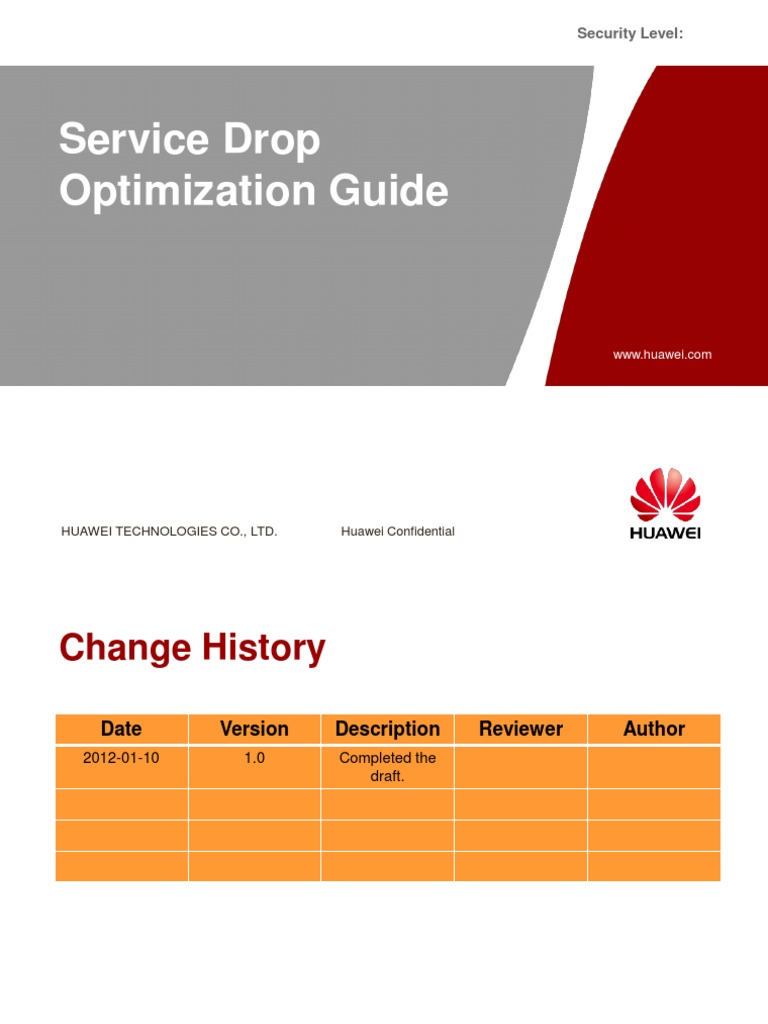 Service Drop Optimization Guide | PDF | Troubleshooting | Technical Support